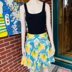 Cache | Skirts | Cach Summer Full Skirt With Vibrant Print | Poshmark